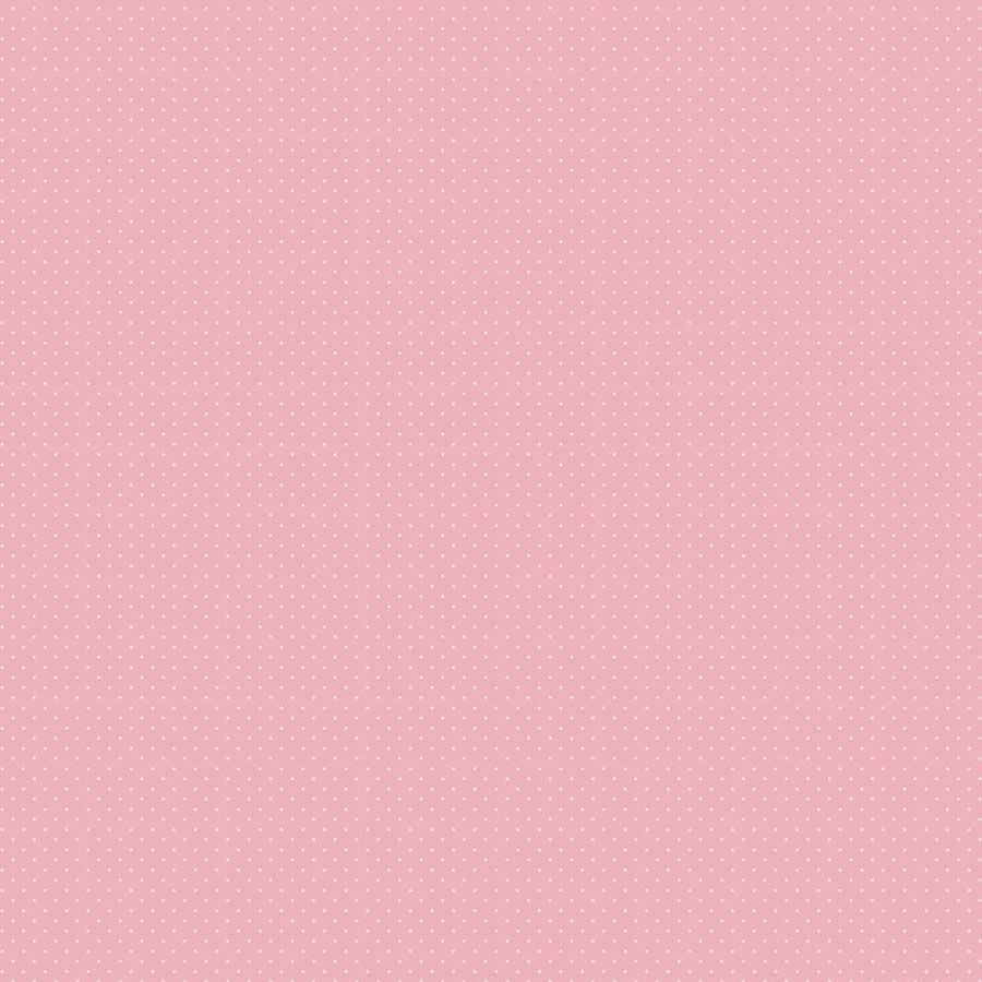 Papel de Parede Infantil Mini Poá Fundo Rosa Clássico
