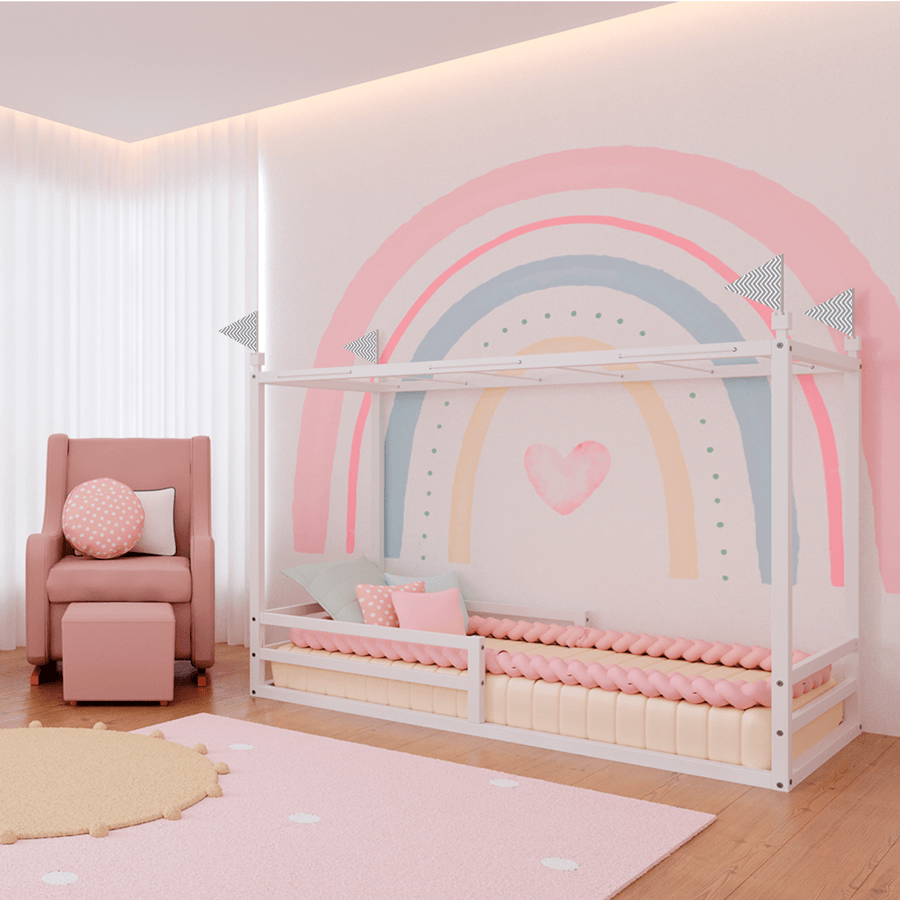 Quarto Arco Iris Adesivo De Parede Infantil Quarto Arco Íris Nuvem